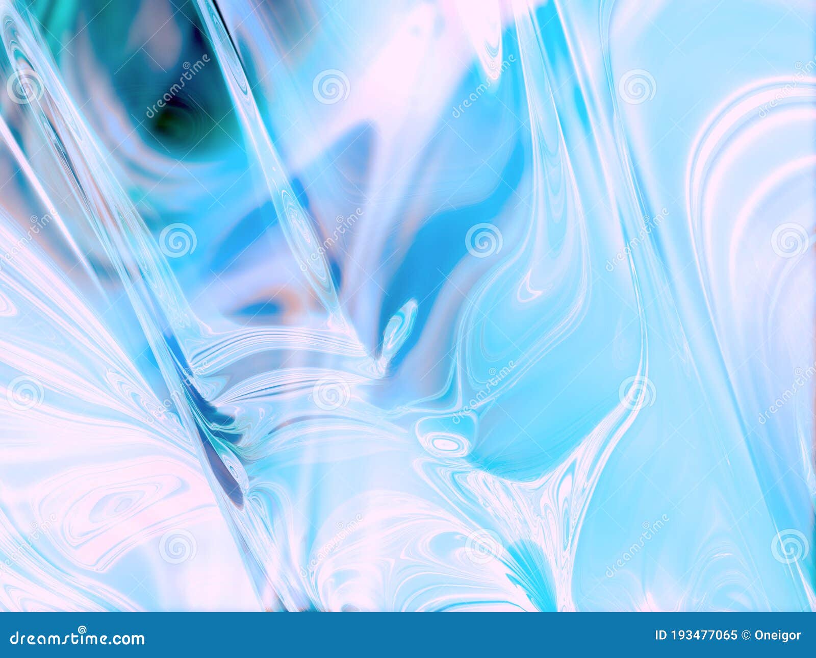 Beautiful Light Blue Liquid Abstract Background with Many Reflections ...