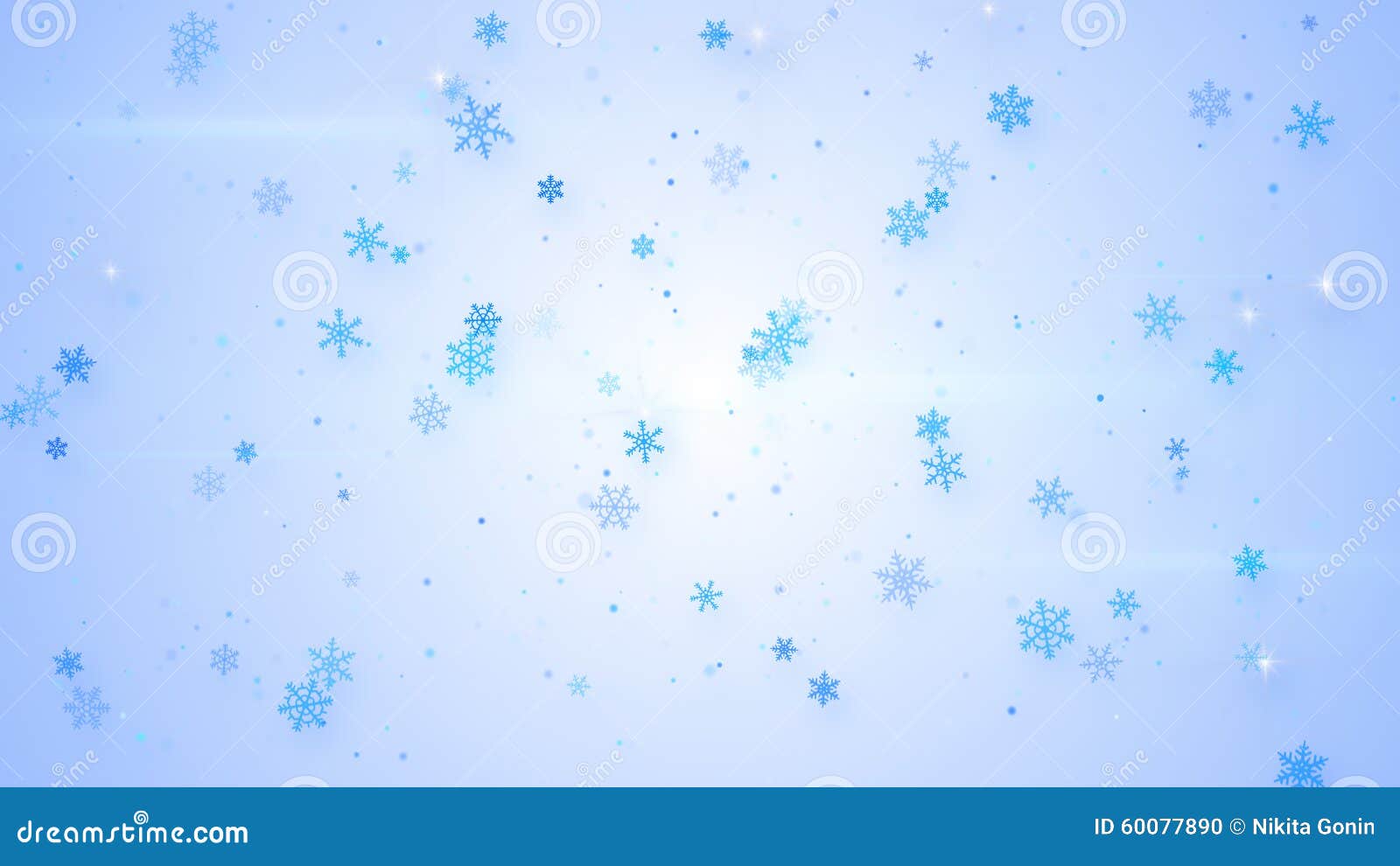 Beautiful Light Blue Snowfall Stock Illustration - Illustration of ...