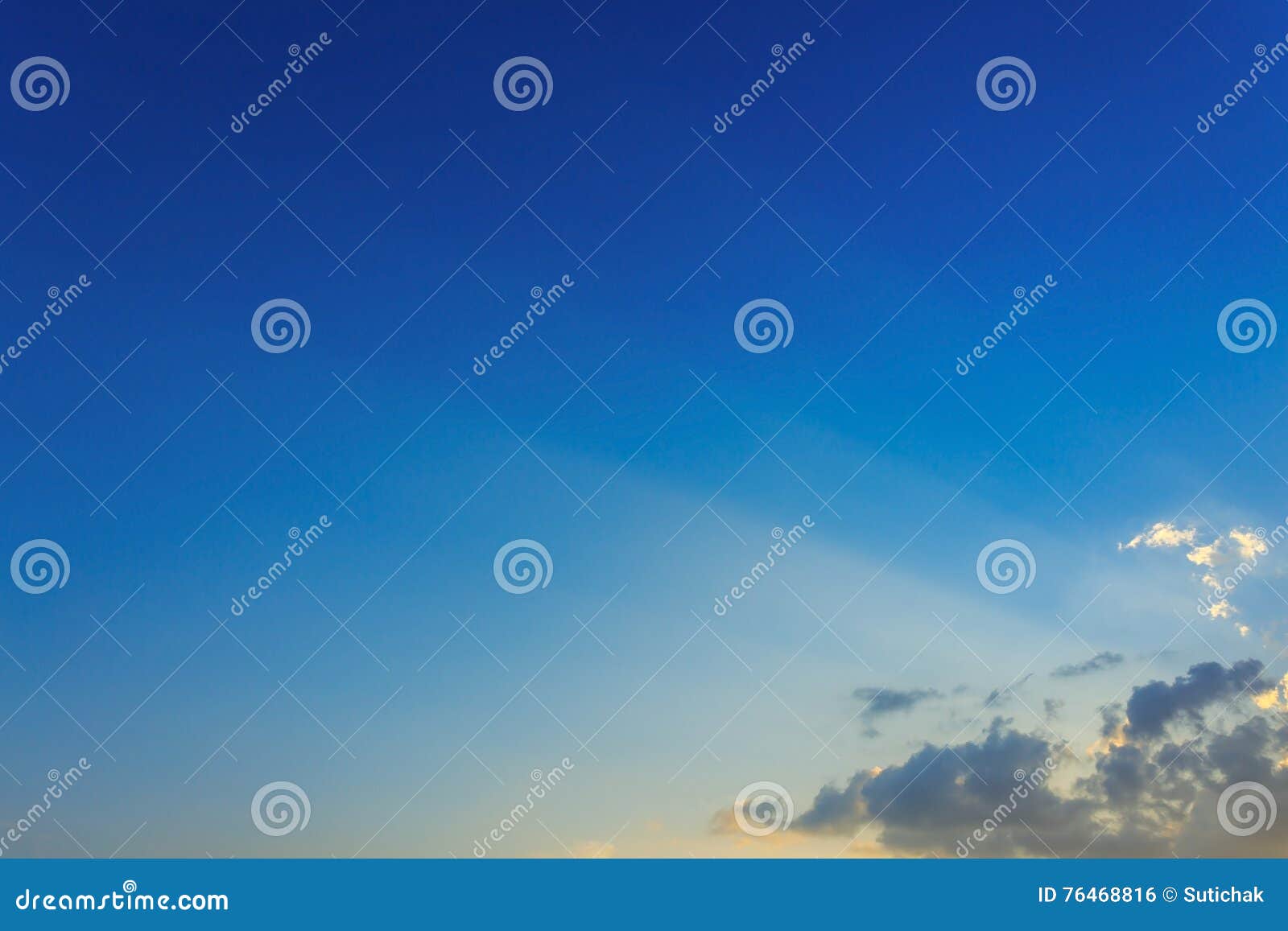 Beautiful Light on Clear Blue Sky Stock Photo - Image of color, cloudy ...