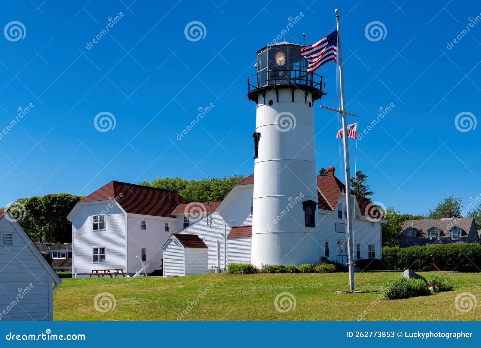 Chatham Lighthouse in Cape Cod, Massachusetts, USA. Stock Image - Image ...