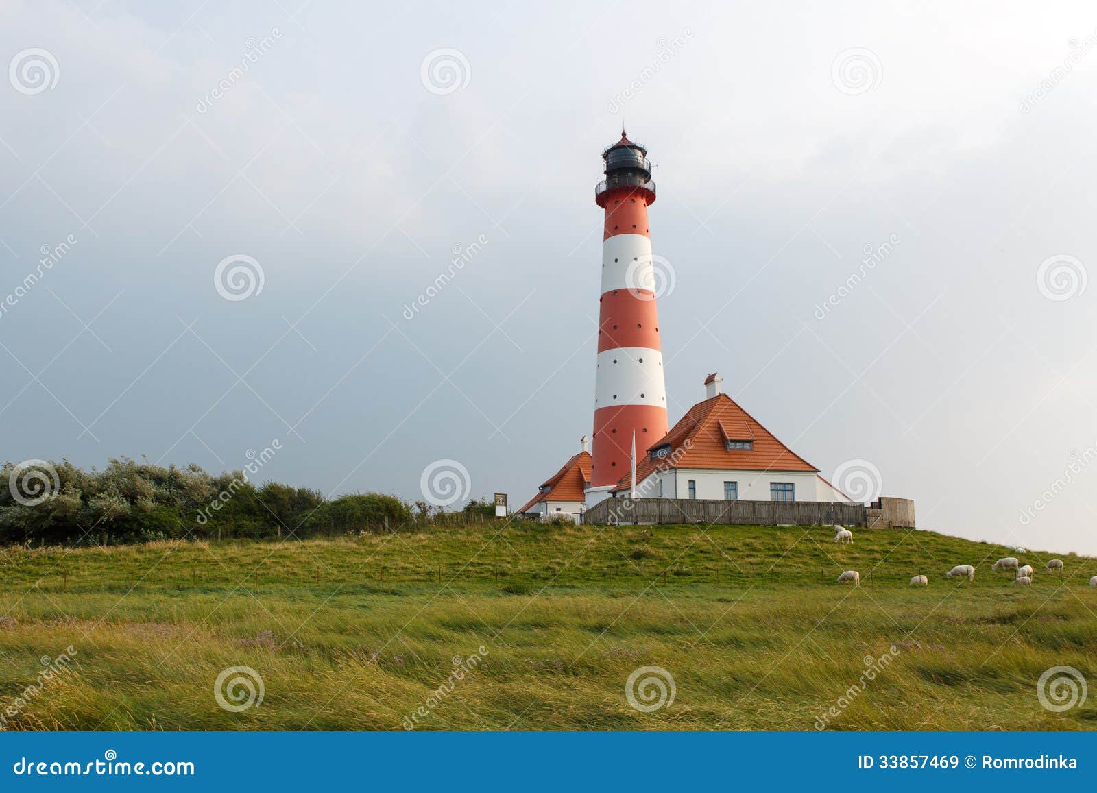 Beautiful Lighthouse in Germany, North Sea Stock Image - Image of ...