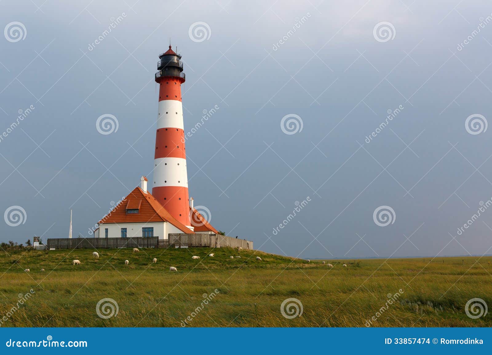 Beautiful Lighthouse in Germany, North Sea Stock Photo - Image of ...