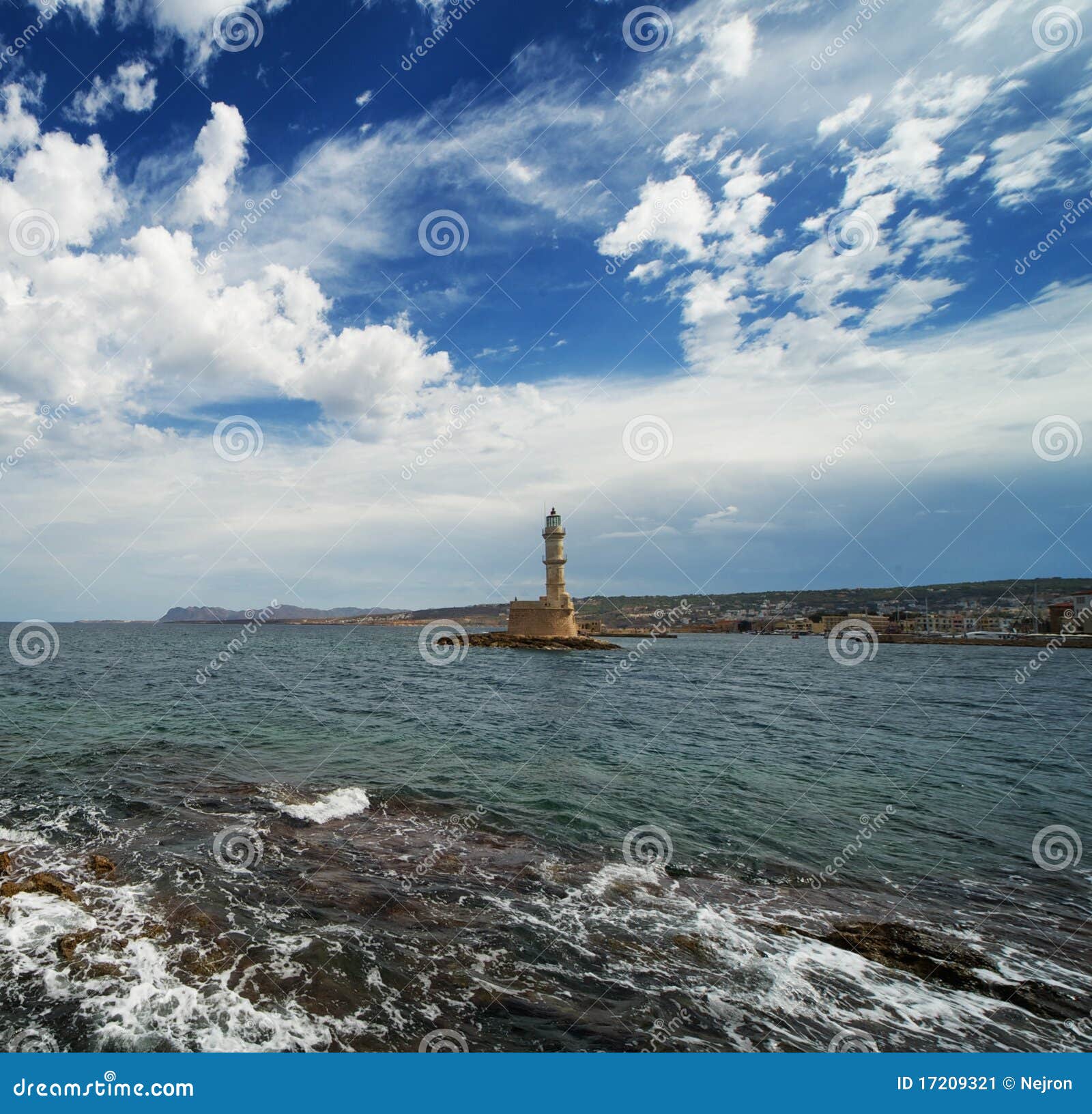 Beautiful Lighthouse Over Cloudy Sky Stock Image - Image of lighthouse ...