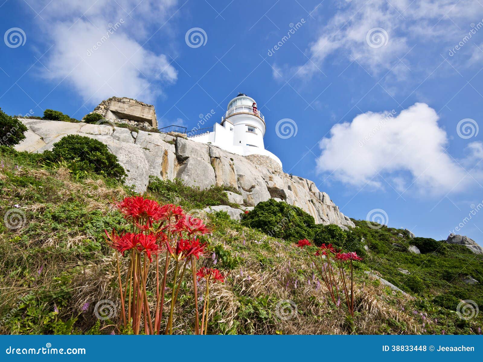 The Beautiful Lighthouse in Taiwan Stock Photo - Image of islands ...