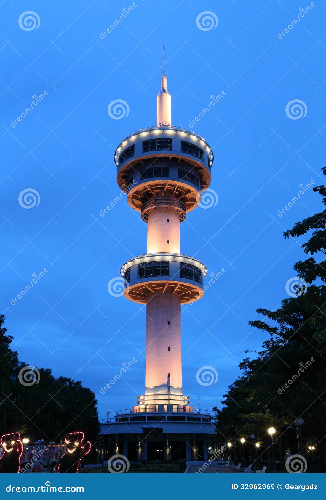 Beautiful Lighthouse Tower at Thailand Stock Image - Image of ancient ...