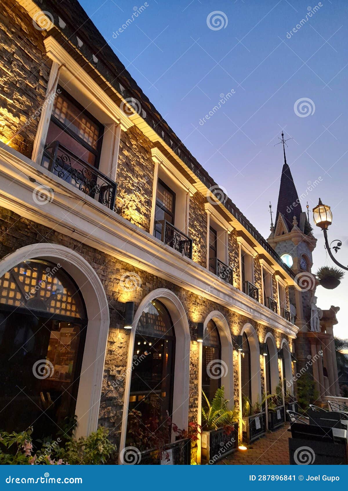 Beautiful Lighting on a Historical Building Stock Image - Image of ...