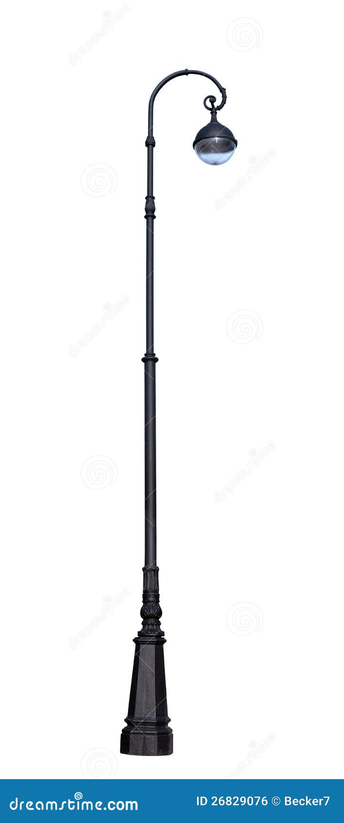 Beautiful Lighting Pole Isolated on White Background Stock Photo ...