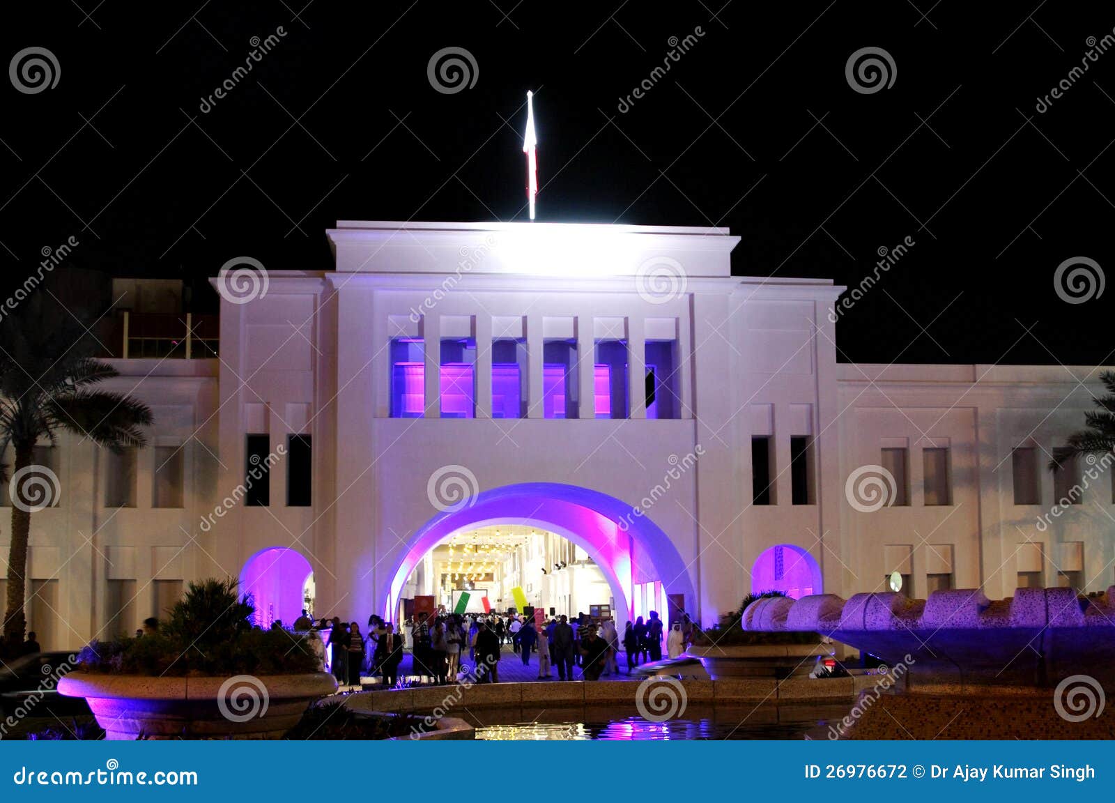 Beautiful Lighting of Restored Bab Al Bahrain Arch Editorial ...