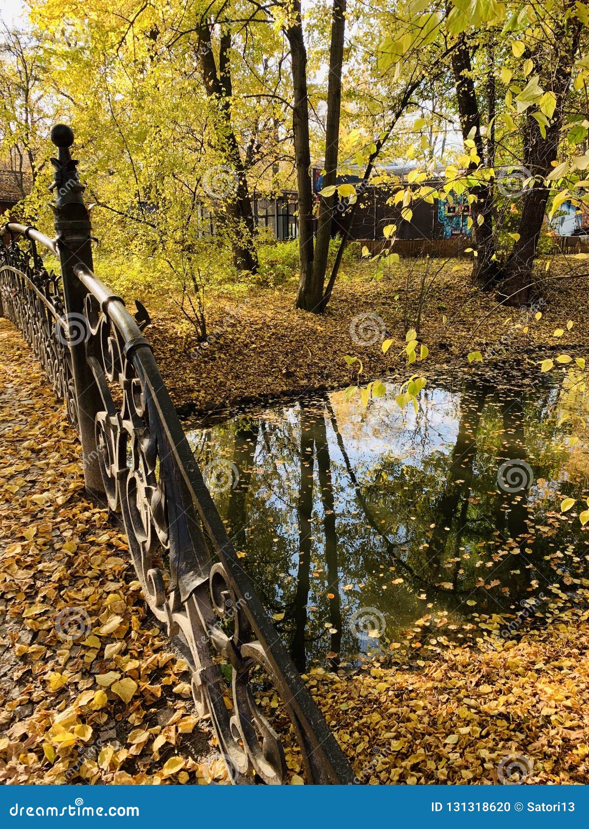 Beautiful Lightning in Trees in Fall Time Editorial Image - Image of ...