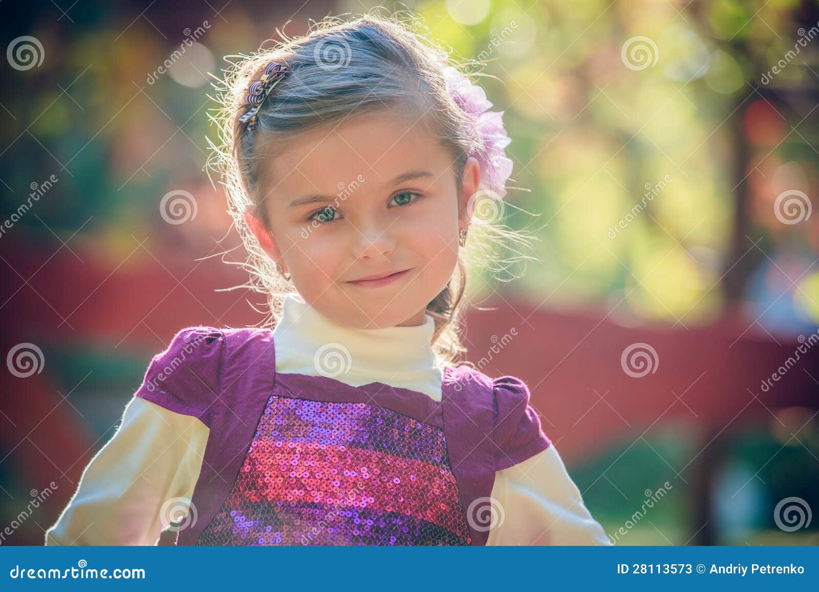 Beautiful Liitle Girl Close-up Stock Image - Image of head, child: 28113573