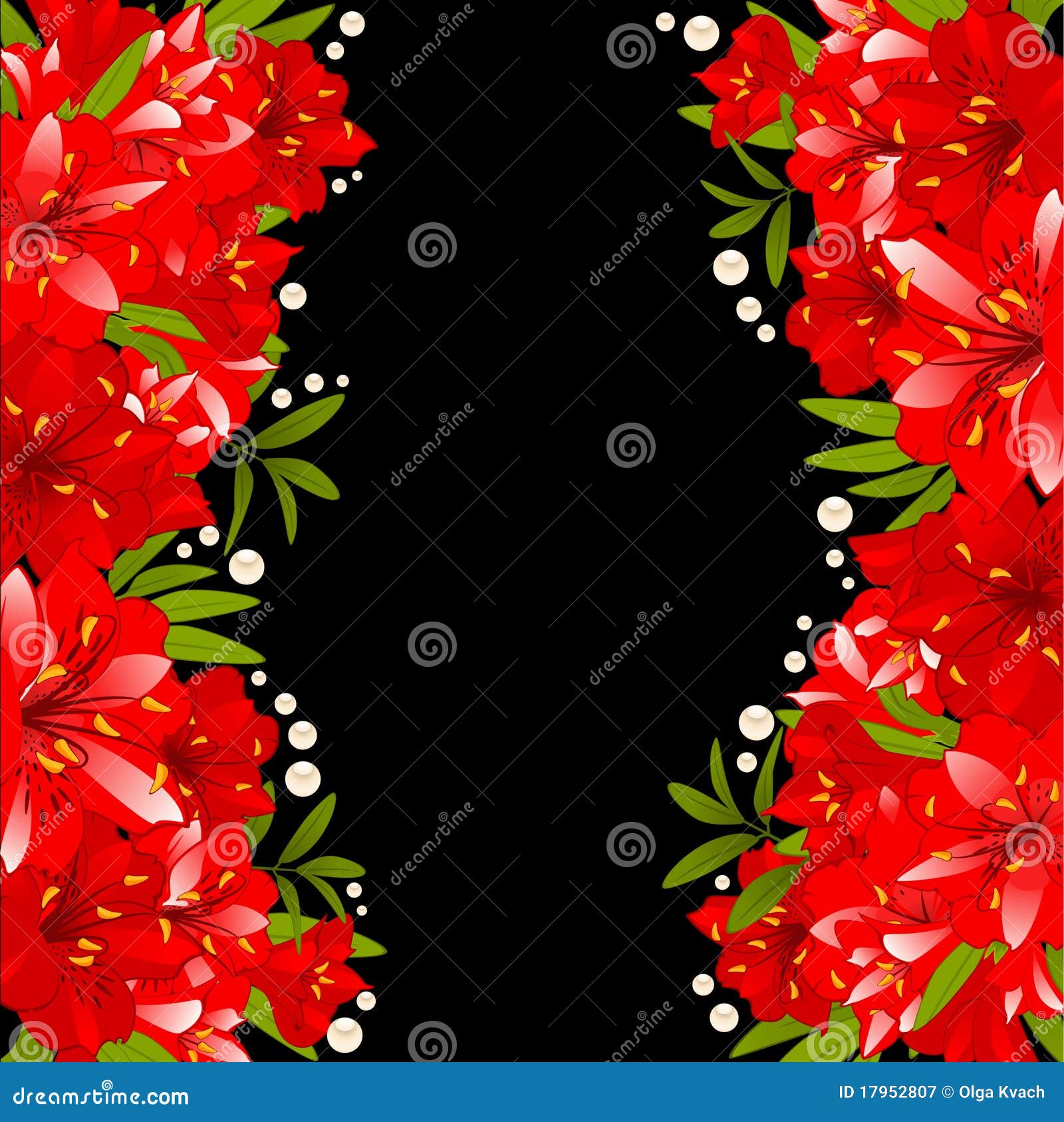 Beautiful Lily on the Background Stock Vector - Illustration of ...