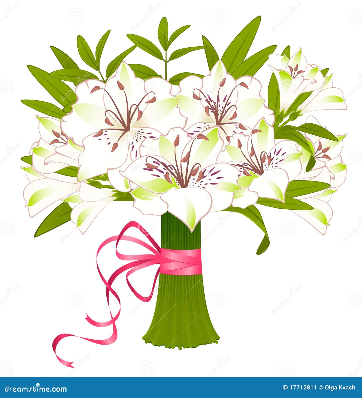 Beautiful Lily Design Element Stock Vector - Illustration of spring ...