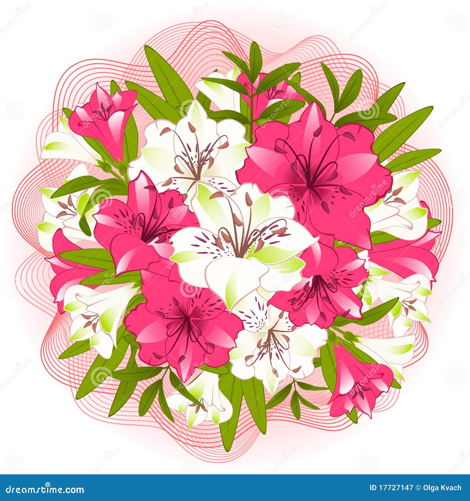 Beautiful Lily Design Element Stock Vector - Illustration of drawing ...