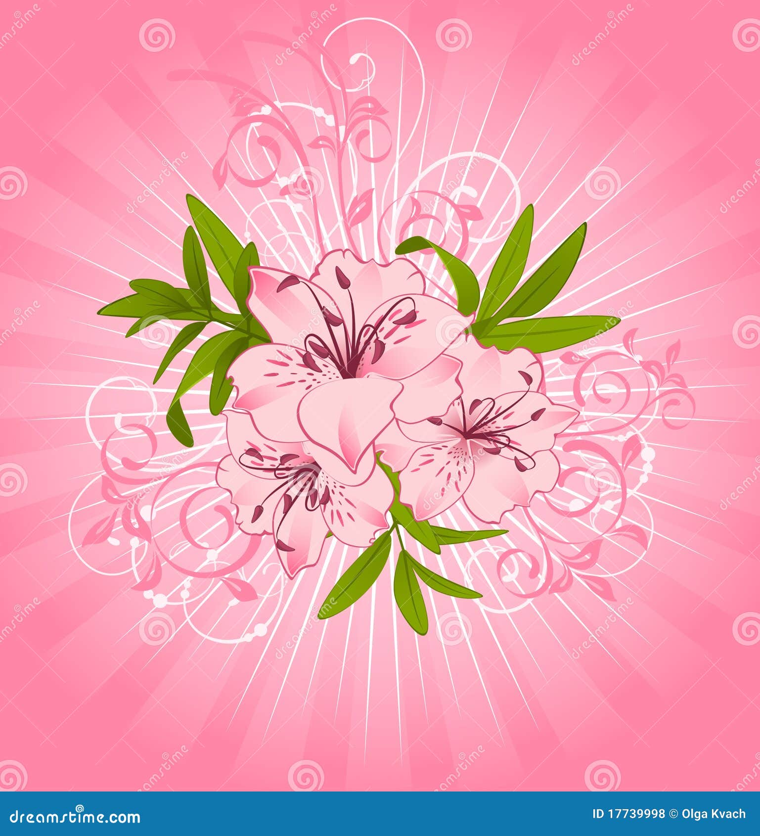 Beautiful Lily Design Element Stock Vector - Illustration of decoration ...