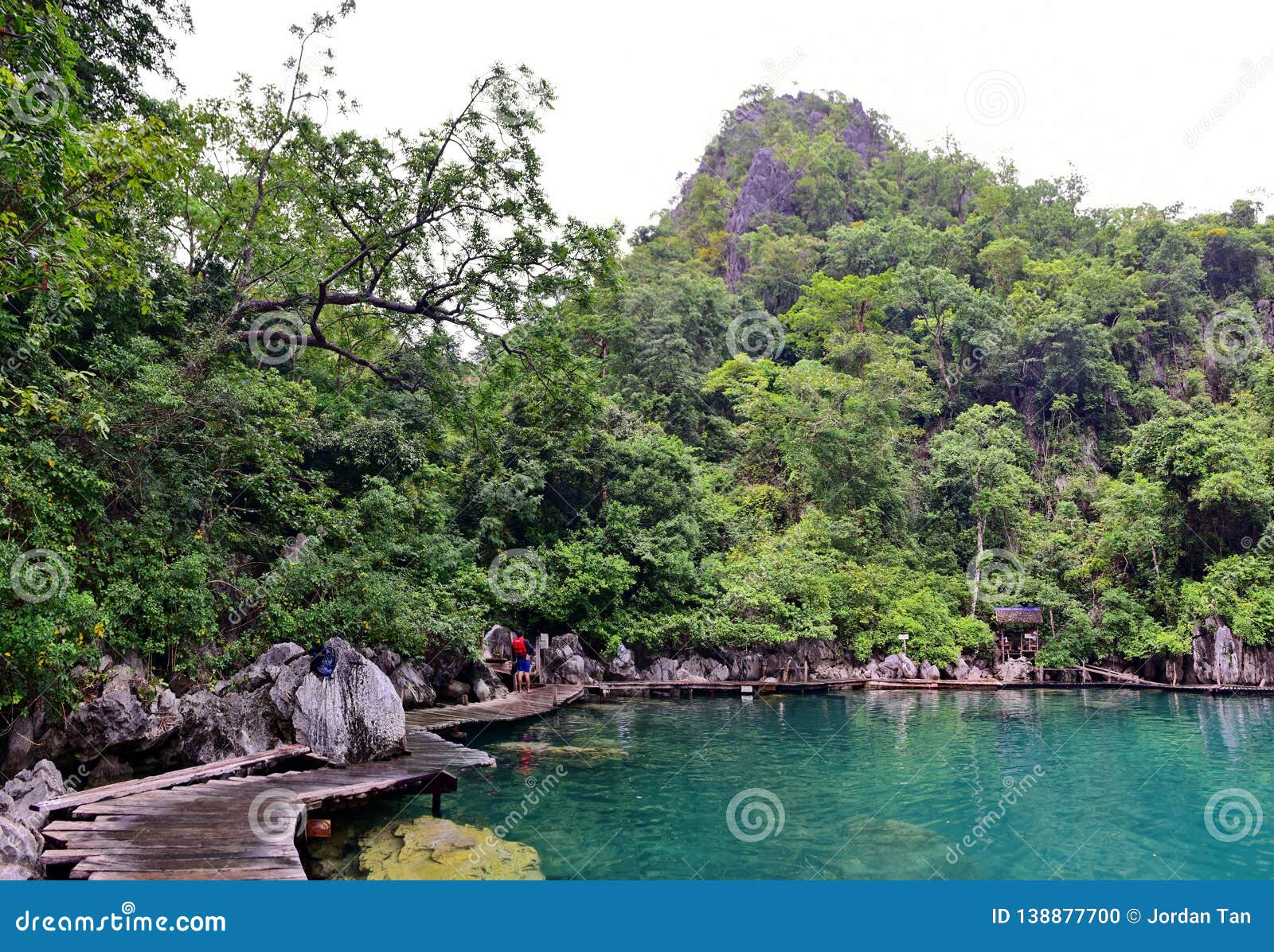 Beautiful Limestone Features at Kayangan Lake in Philippines Stock ...
