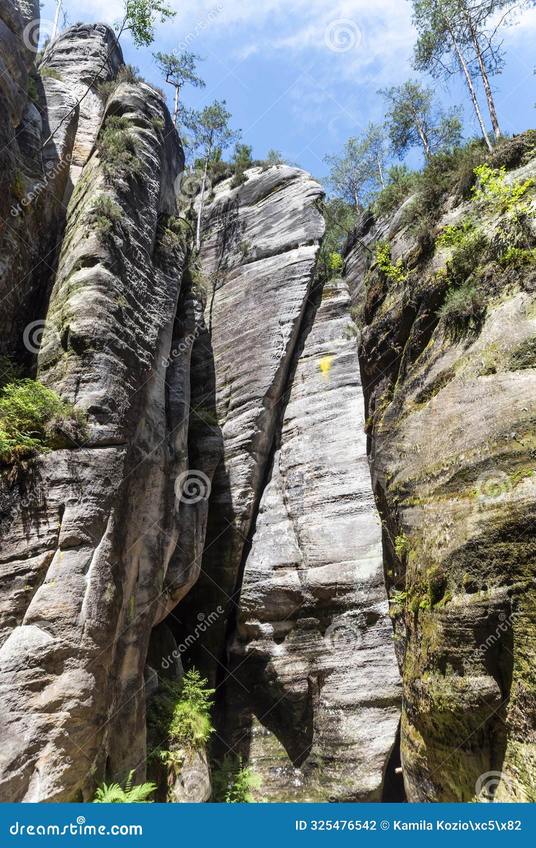 Beautiful Limestone Rocks in Adrspach, Czech Republic Stock Photo ...