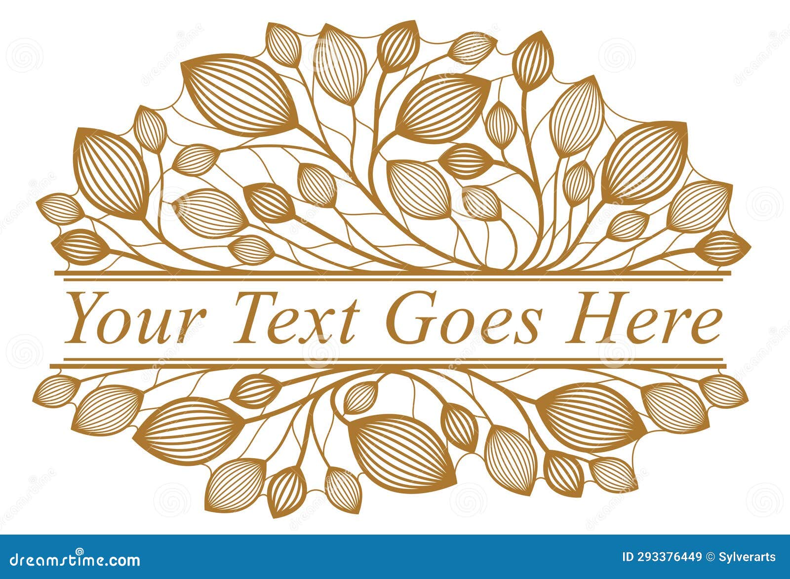 Beautiful Linear Floral Vector Design Isolated on White, Leaves and ...