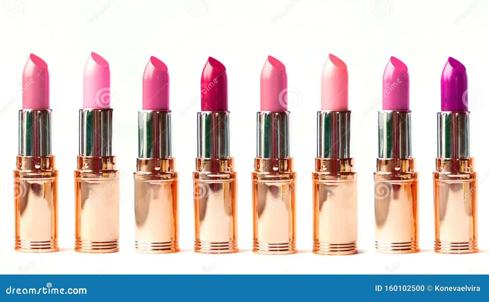 Multi-colored Lipstick Set Isolated on White Background Stock Photo ...