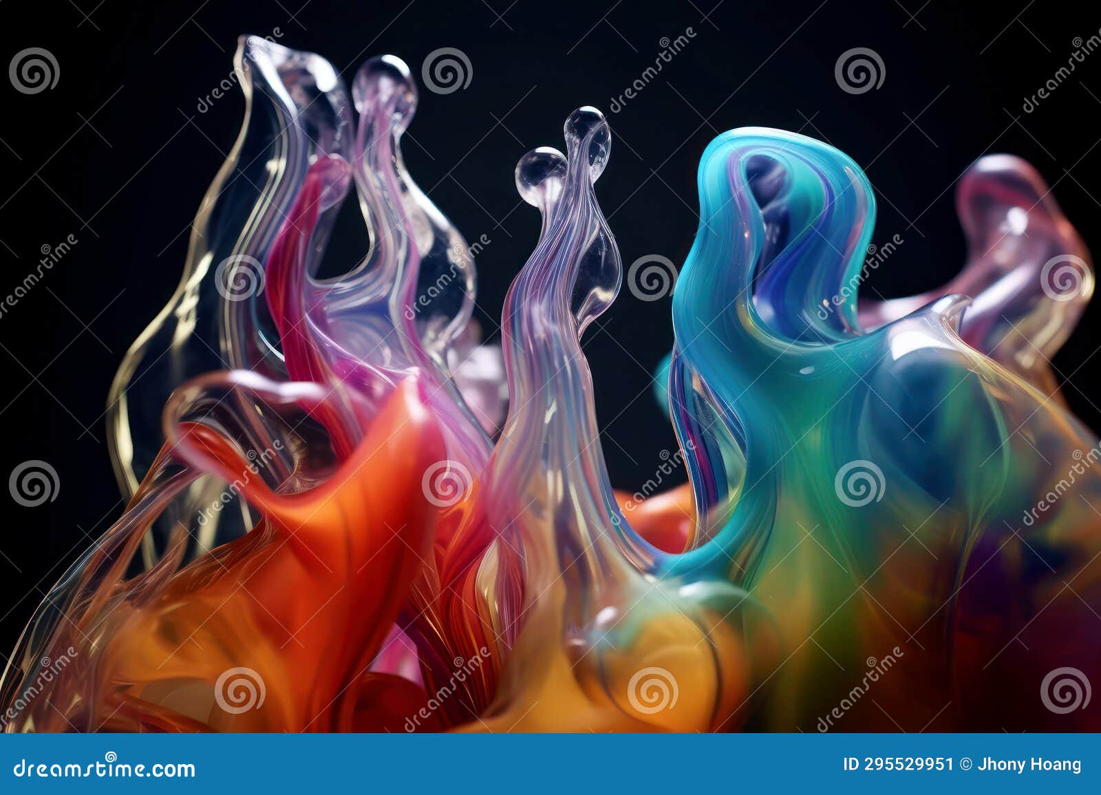 Beautiful Liquid Glass Splash. Abstract Background Stock Illustration ...
