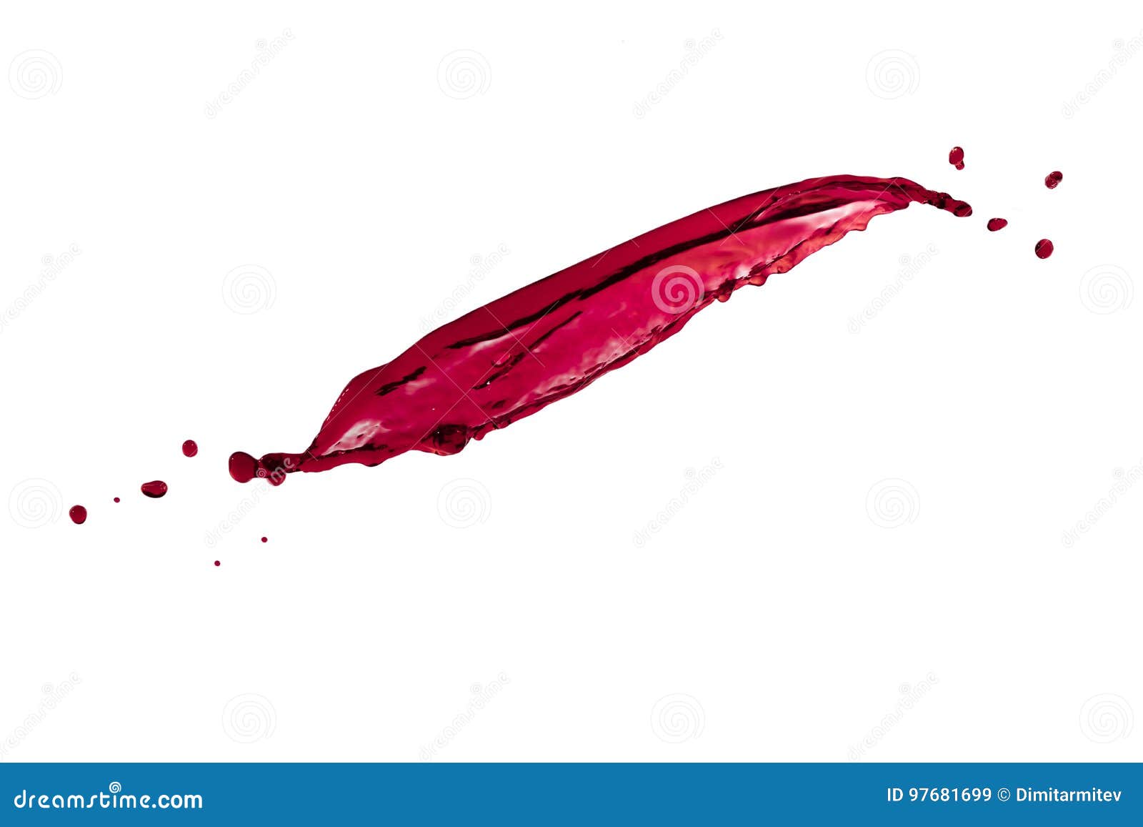 Beautiful Liquid Splash Red Color Isolated on White Background a Stock ...