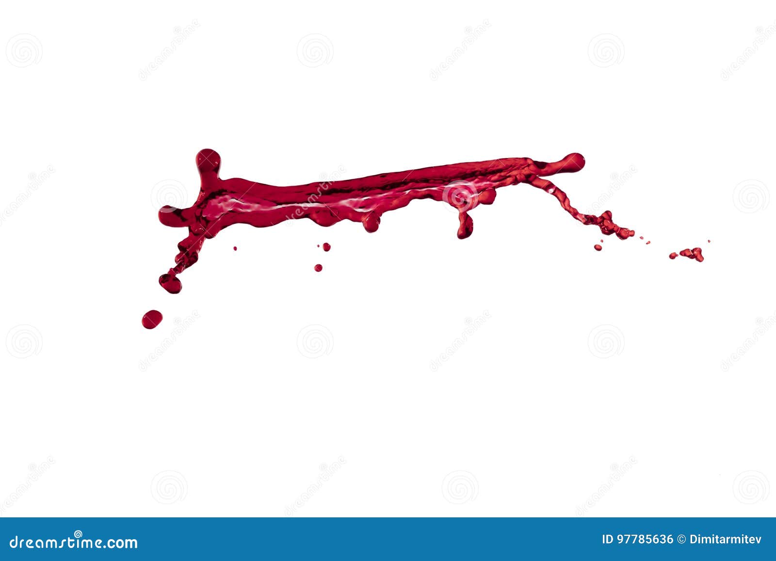 Beautiful Liquid Splash Red Color Isolated on White Background a Stock ...