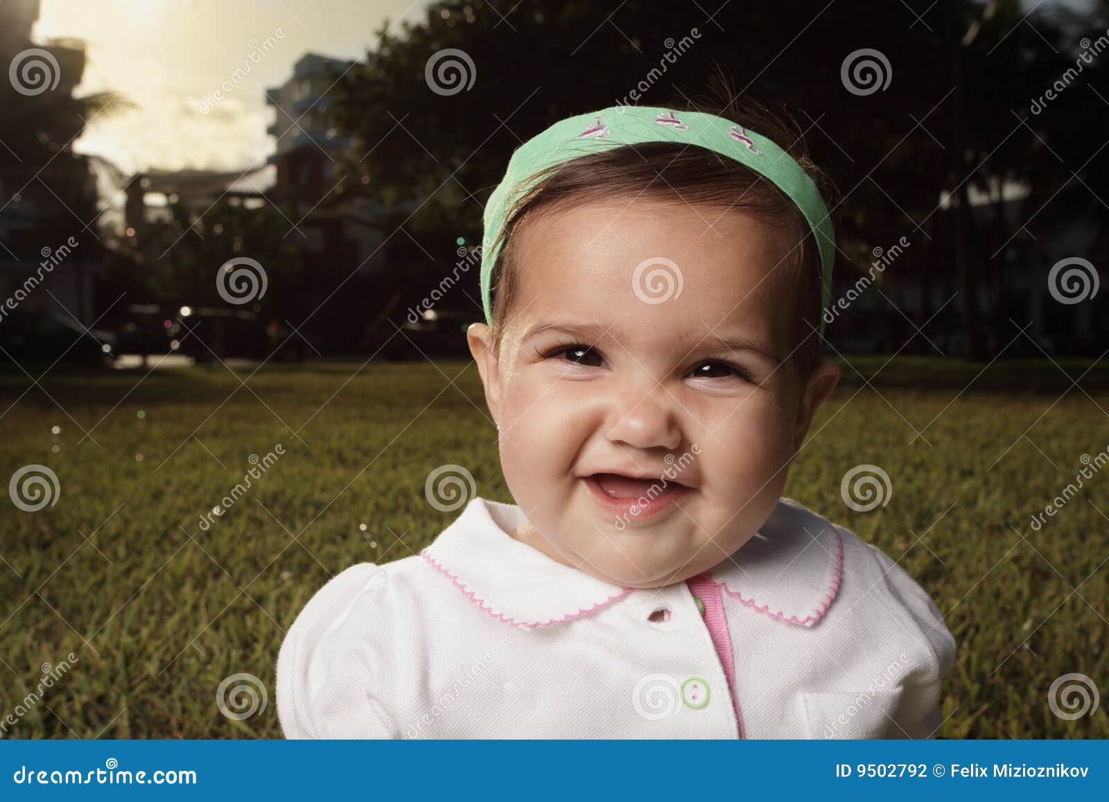 Beautiful little baby stock photo. Image of green, outdoors - 9502792