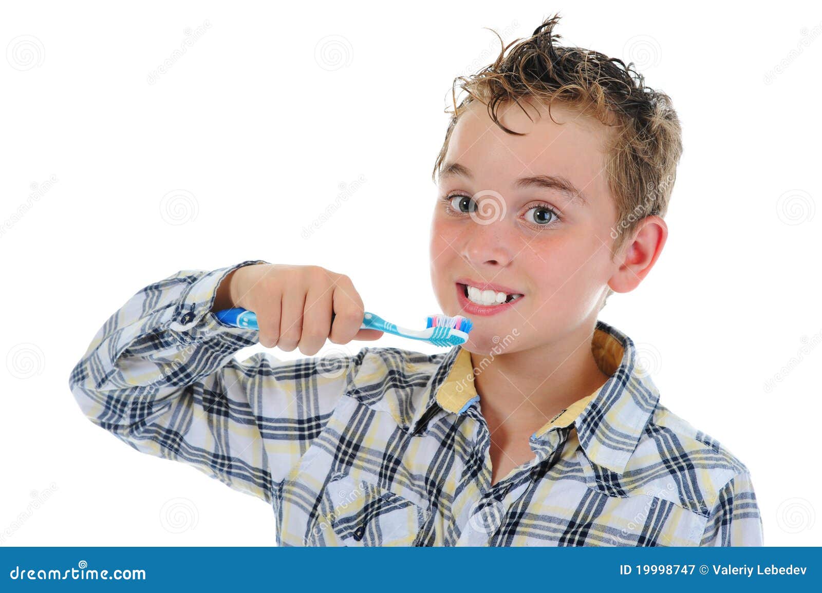 Beautiful Little Boy Cleans Your Teeth Stock Image - Image of hand ...