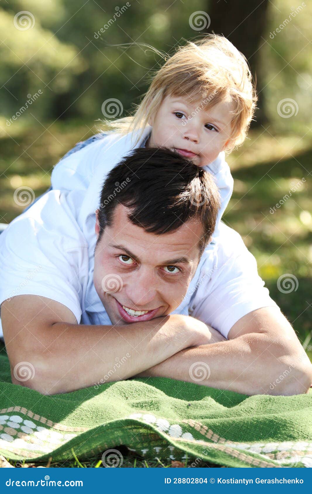 Beautiful Little Girl with Dad Stock Photo - Image of small, generation ...