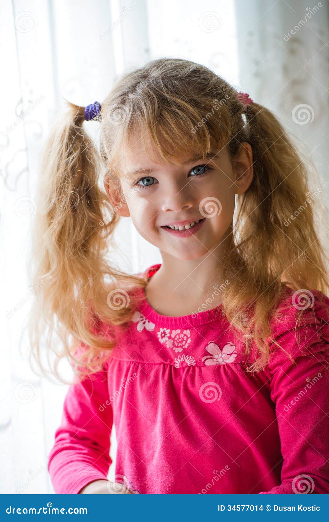 Beautiful Little Girl Posing Stock Photo - Image of happiness, happy ...
