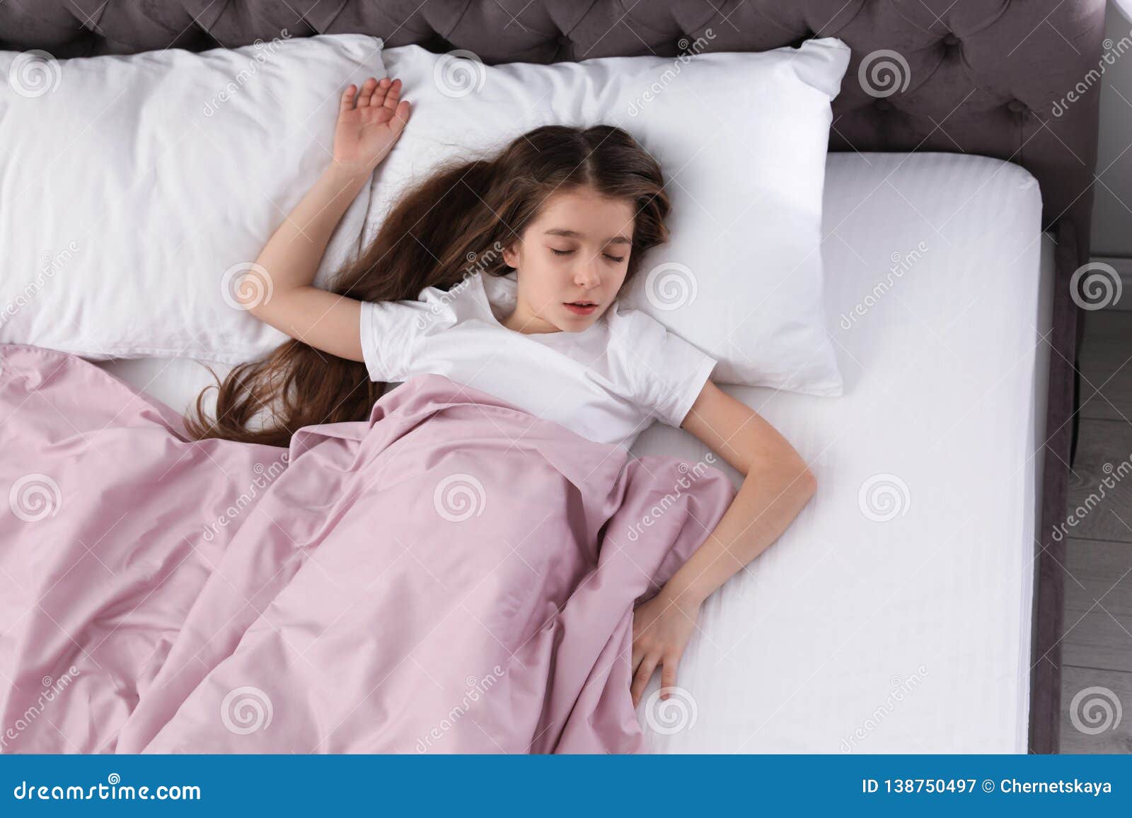 Beautiful Little Girl Sleeping in Bed Stock Image - Image of blanket ... Beautiful Little Girl Sleeping in Bed Stock Image - Image of blanket ...