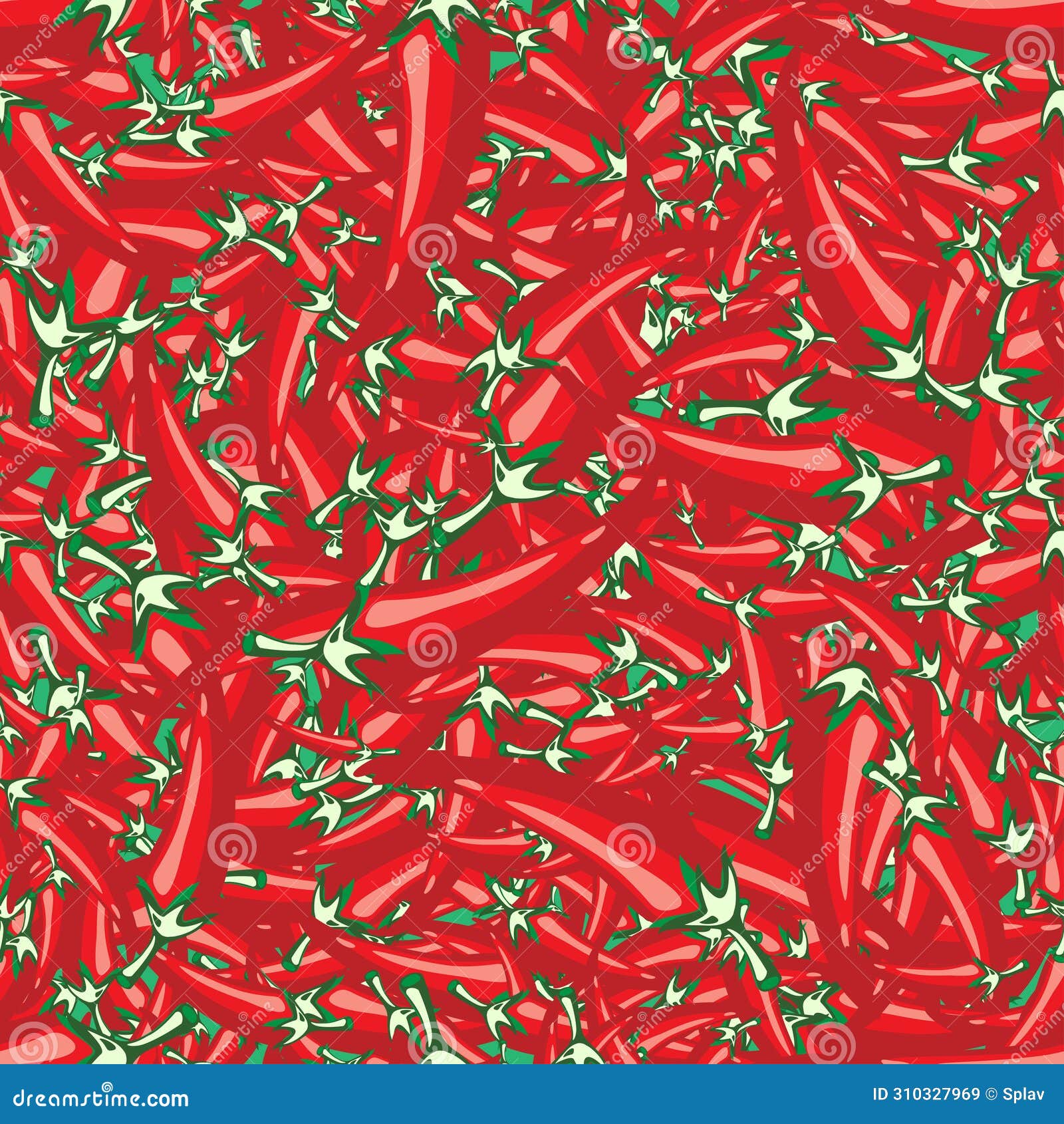 Red Hot Pepper. Seamless Texture Pattern Vector. Eps Stock Illustration ...