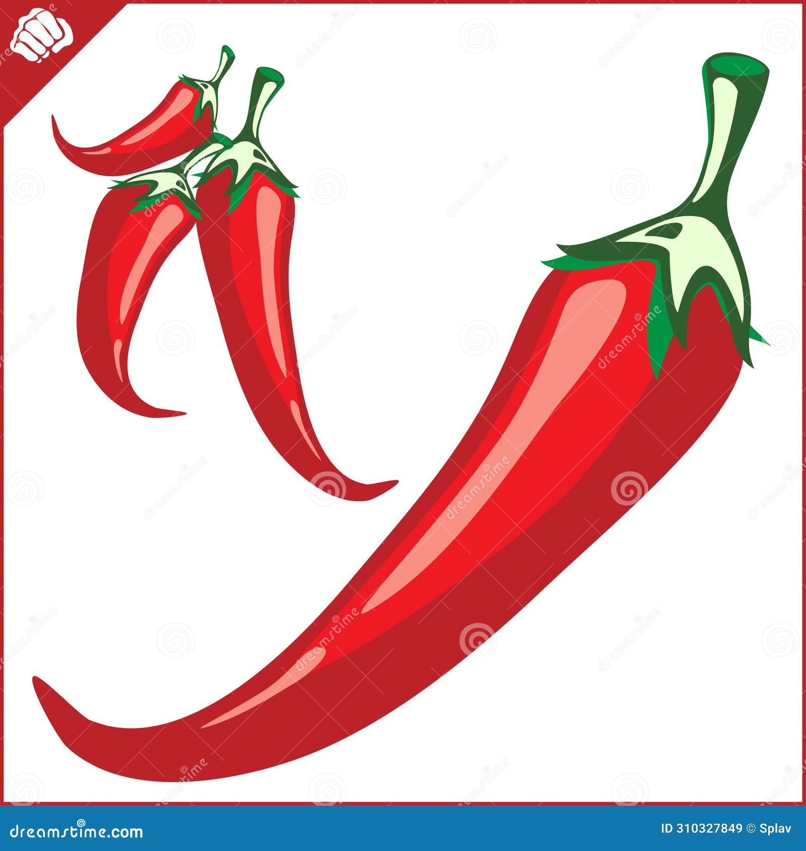 Red Hot Pepper. Vector. Eps Stock Illustration - Illustration of ...