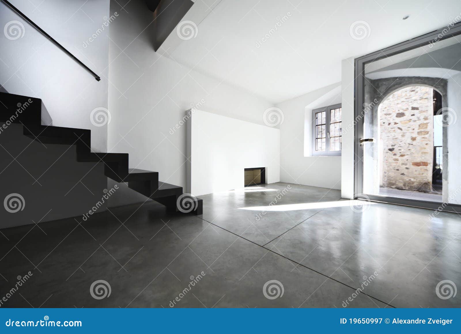 Beautiful loft duplex stock image. Image of white, perspective - 19650997
