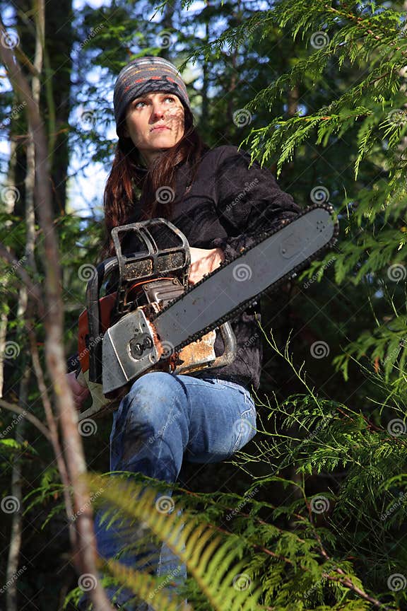 Beautiful Logger stock photo. Image of woman, industry - 11701016