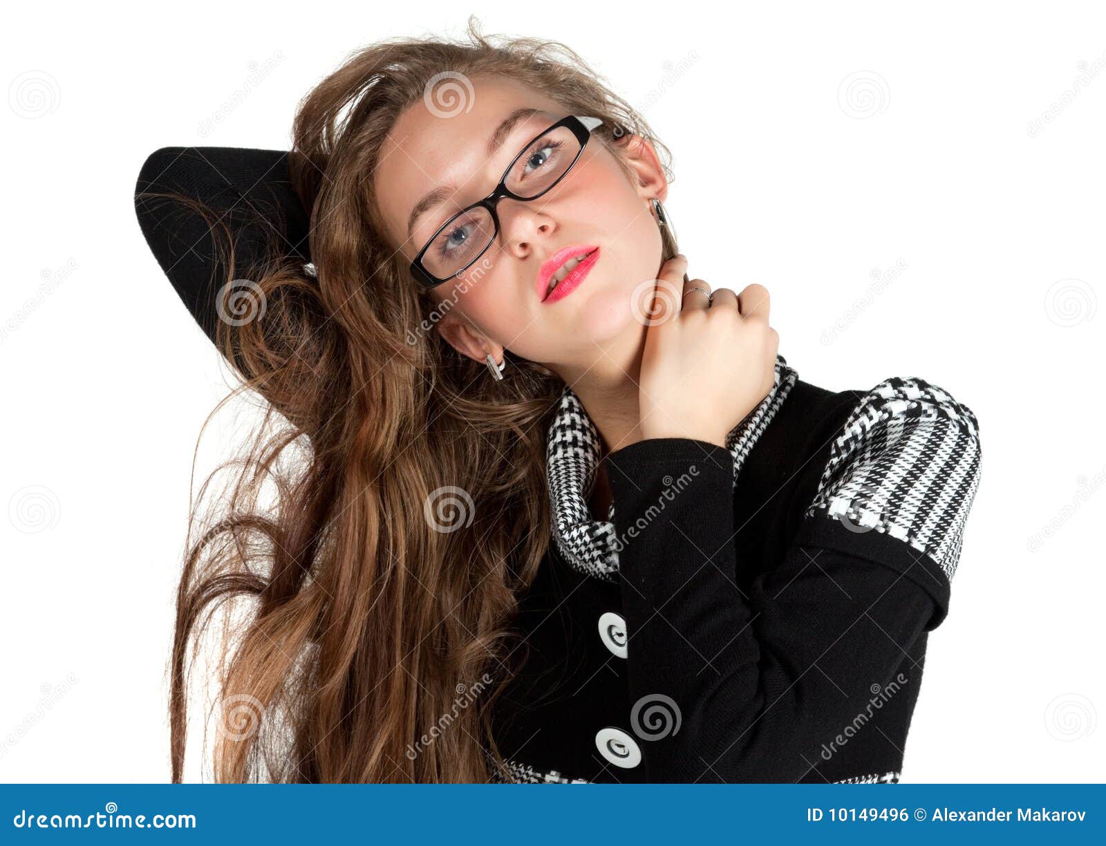 Beautiful Long-haired Secretary. Stock Photo - Image of shot, girl ...