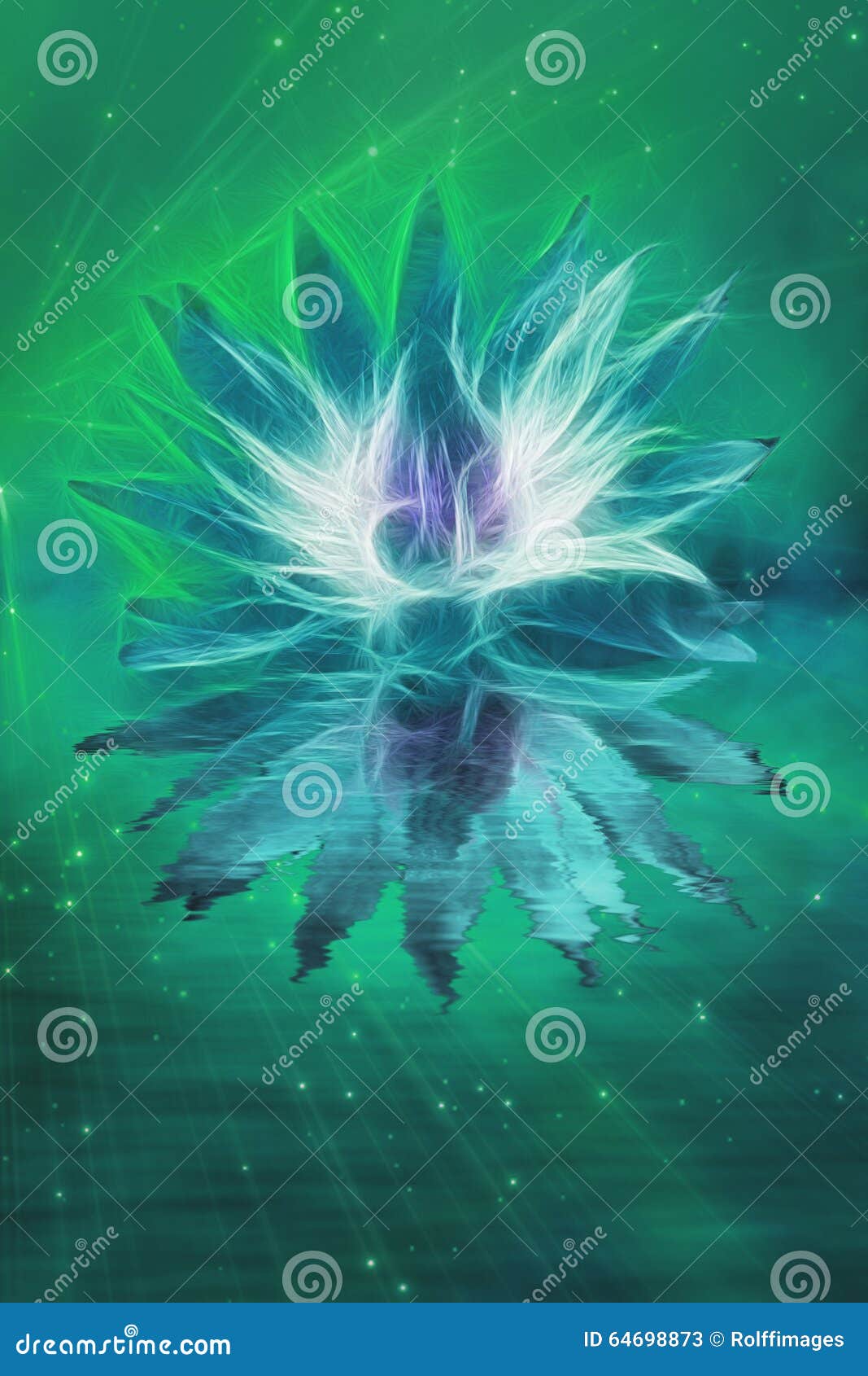 Beautiful Lotus Flower Abstraction Stock Illustration - Illustration of ...