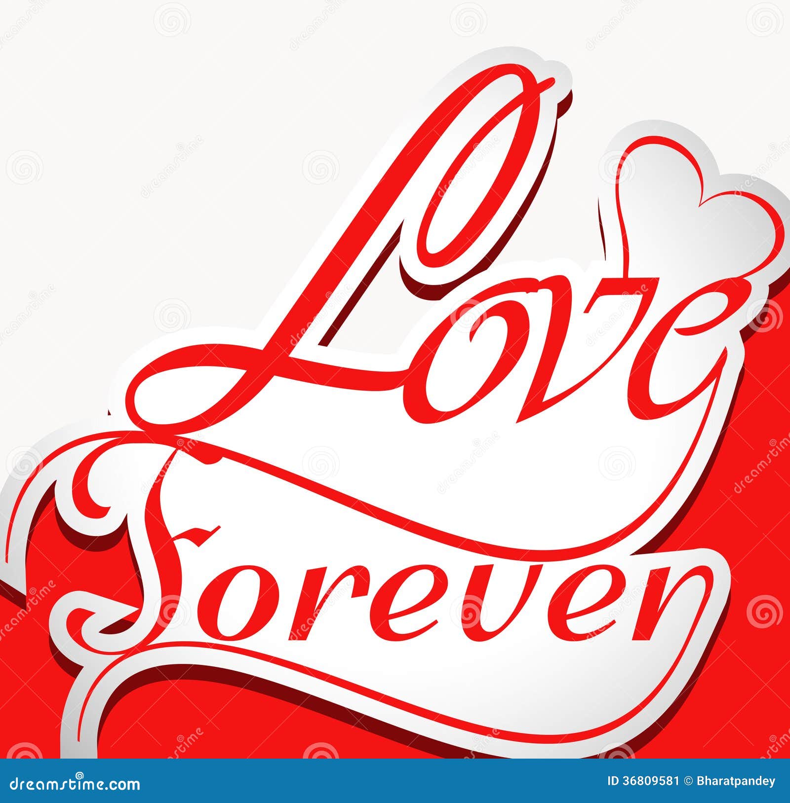 Beautiful Love Forever Stylish Text Stock Vector - Illustration of ...