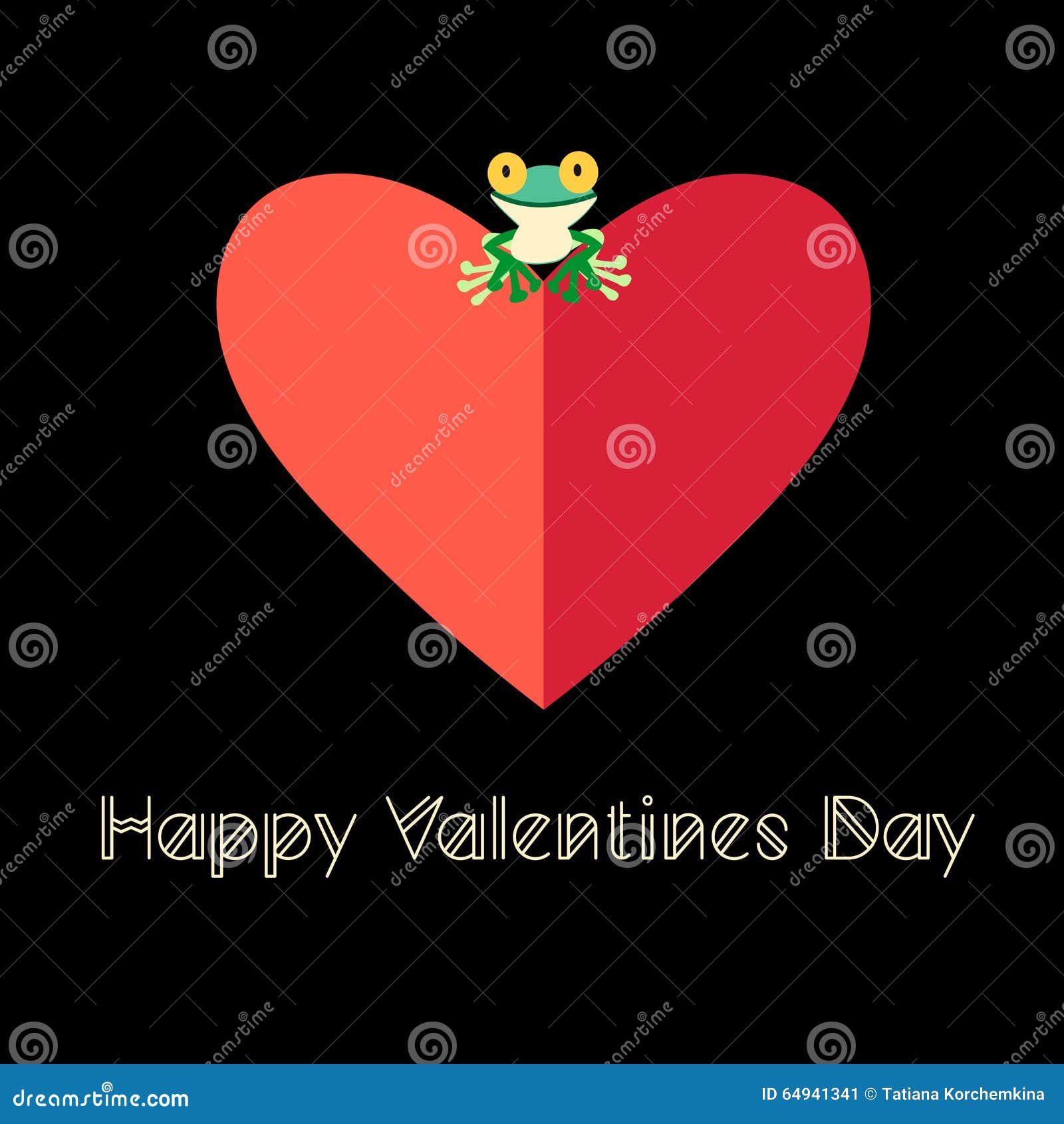 Beautiful love frog stock vector. Illustration of cute - 64941341