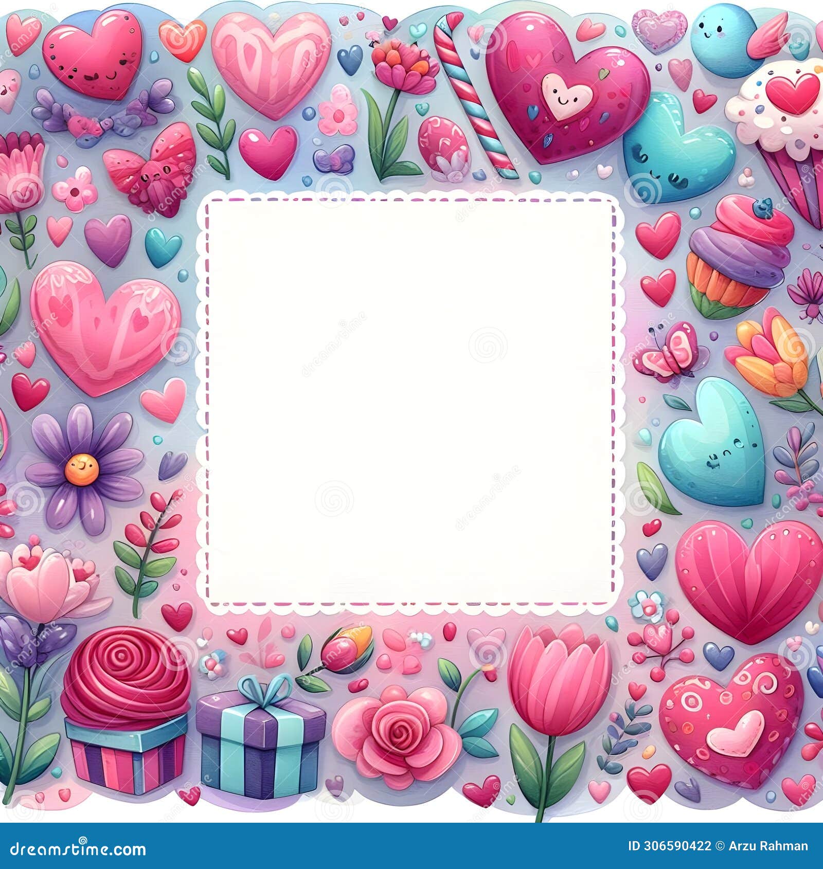 Beautiful love sign frame stock illustration. Illustration of purple ...