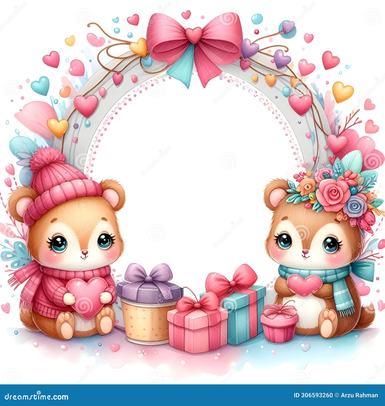 Beautiful Love Sign Heart Shape Frame Stock Illustration - Illustration ...