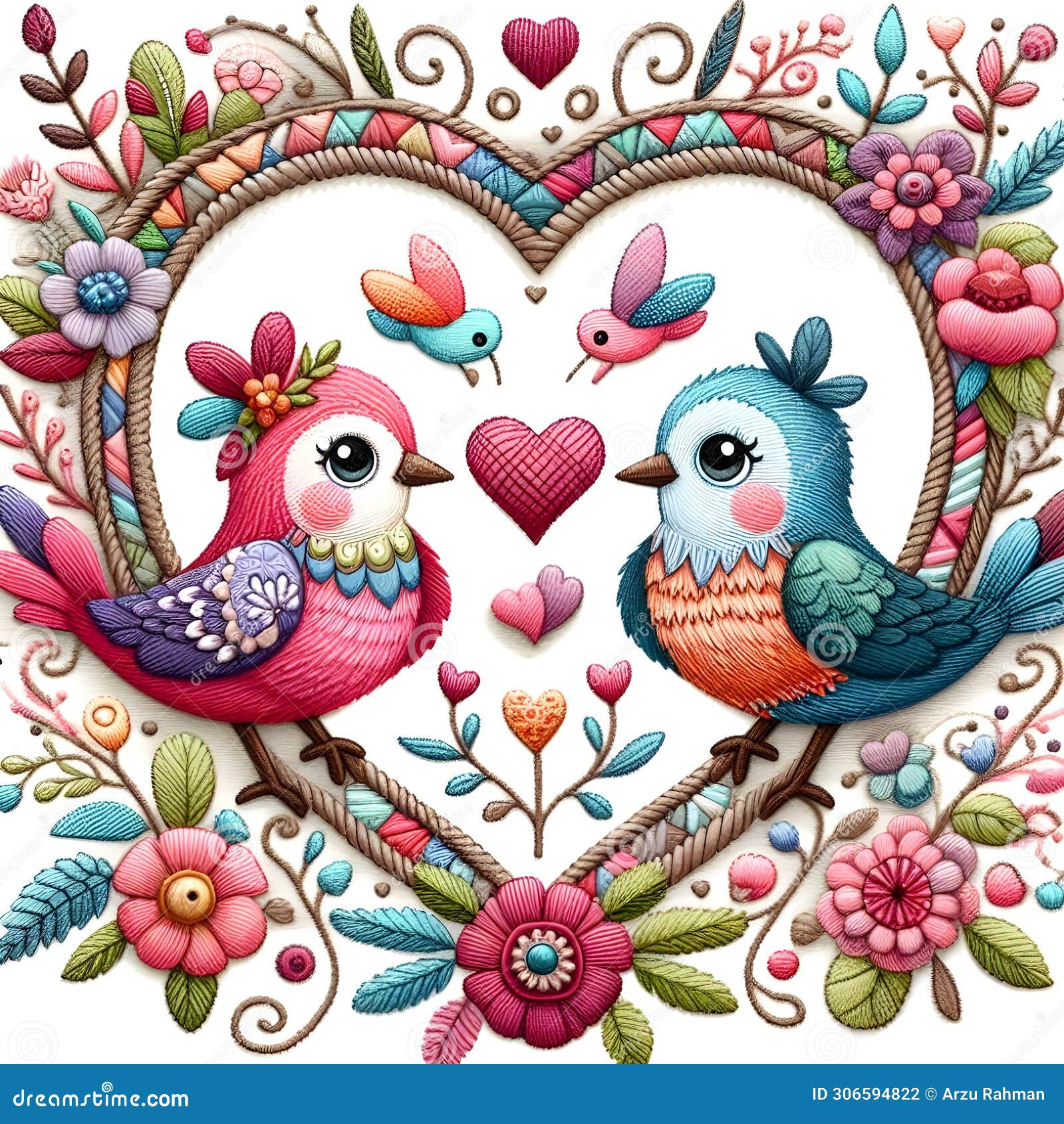 Beautiful Love Sign with Leaf Stock Illustration - Illustration of line ...