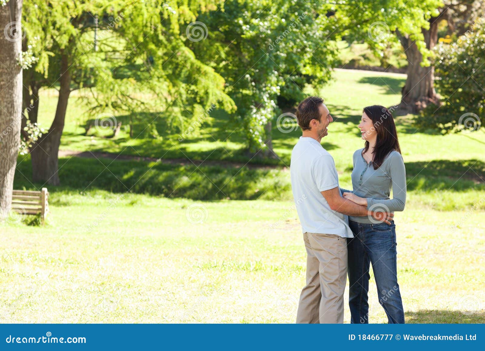 Beautiful Lovers in the Park Stock Image - Image of person, portrait ...