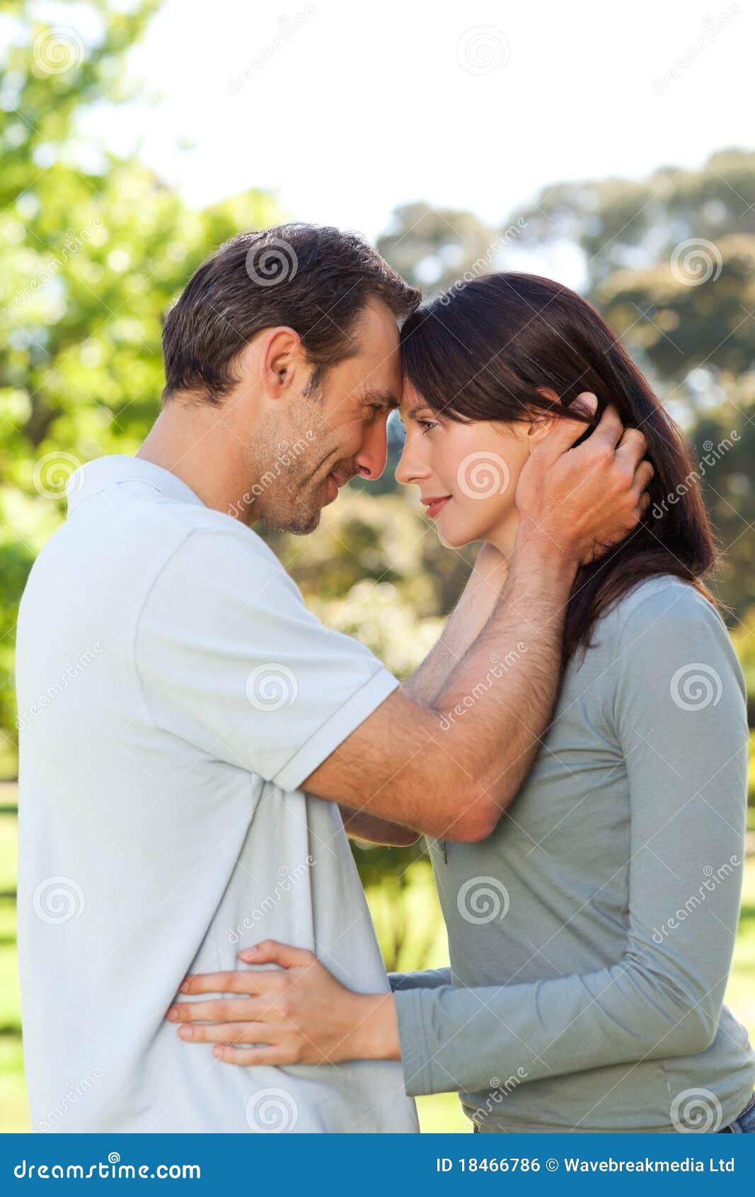 Beautiful Lovers in the Park Stock Photo - Image of couple, young: 18466786
