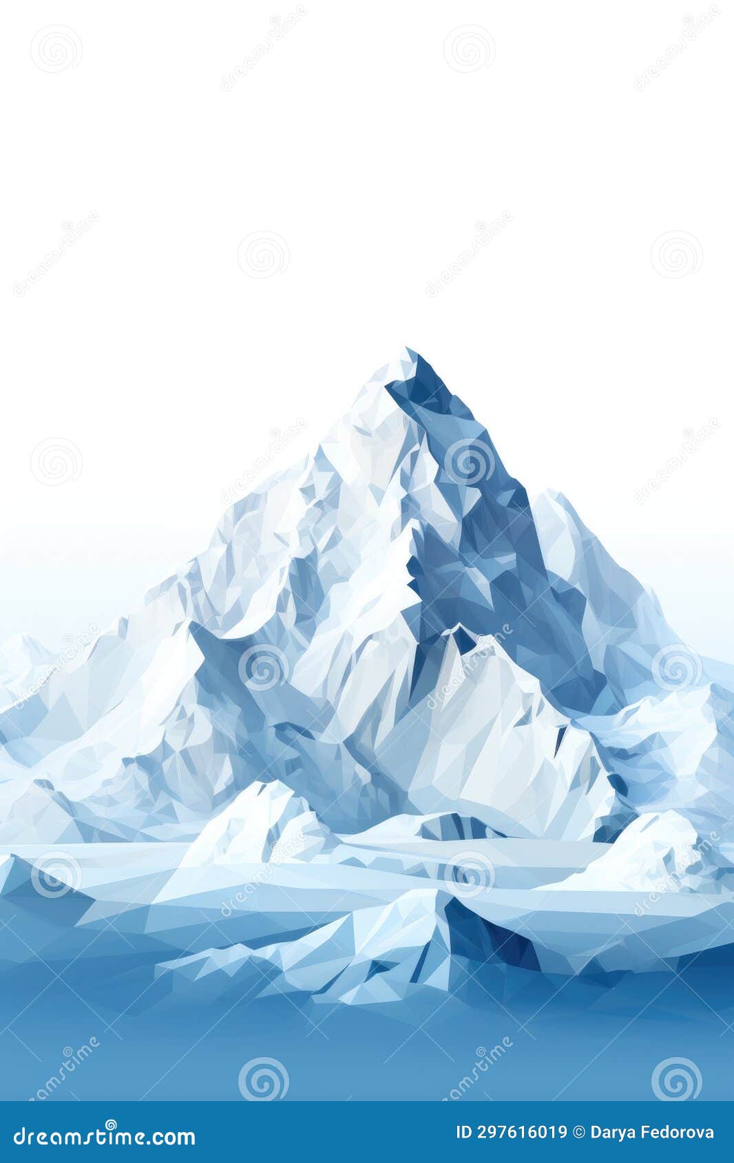 Beautiful Low Poly Mountains. Abstract Landscape Stock Illustration ...