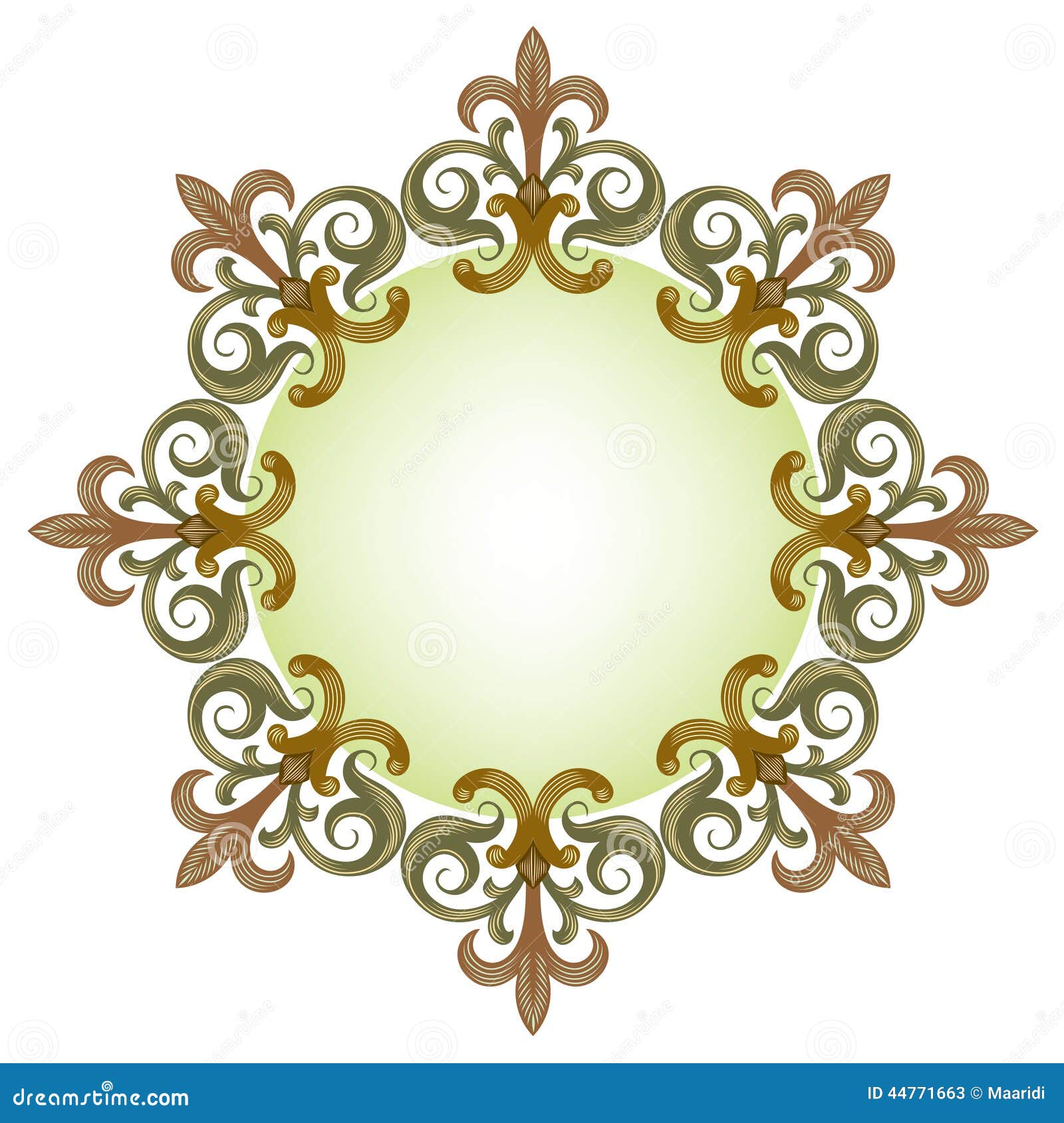 Beautiful Luxury Round Frame Stock Vector - Illustration of lovely ...