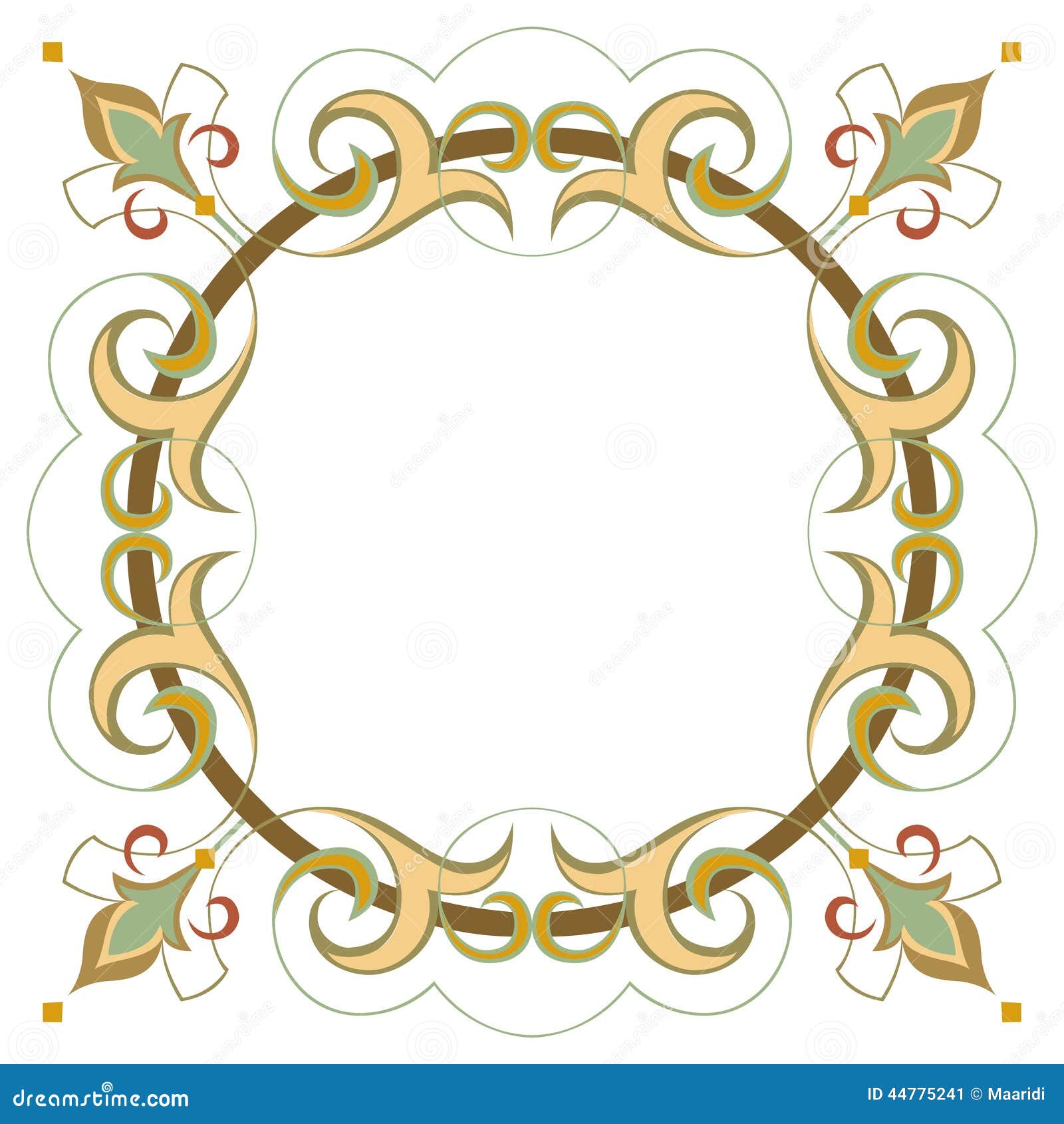 Beautiful Luxury Round Frame Stock Vector - Illustration of design ...