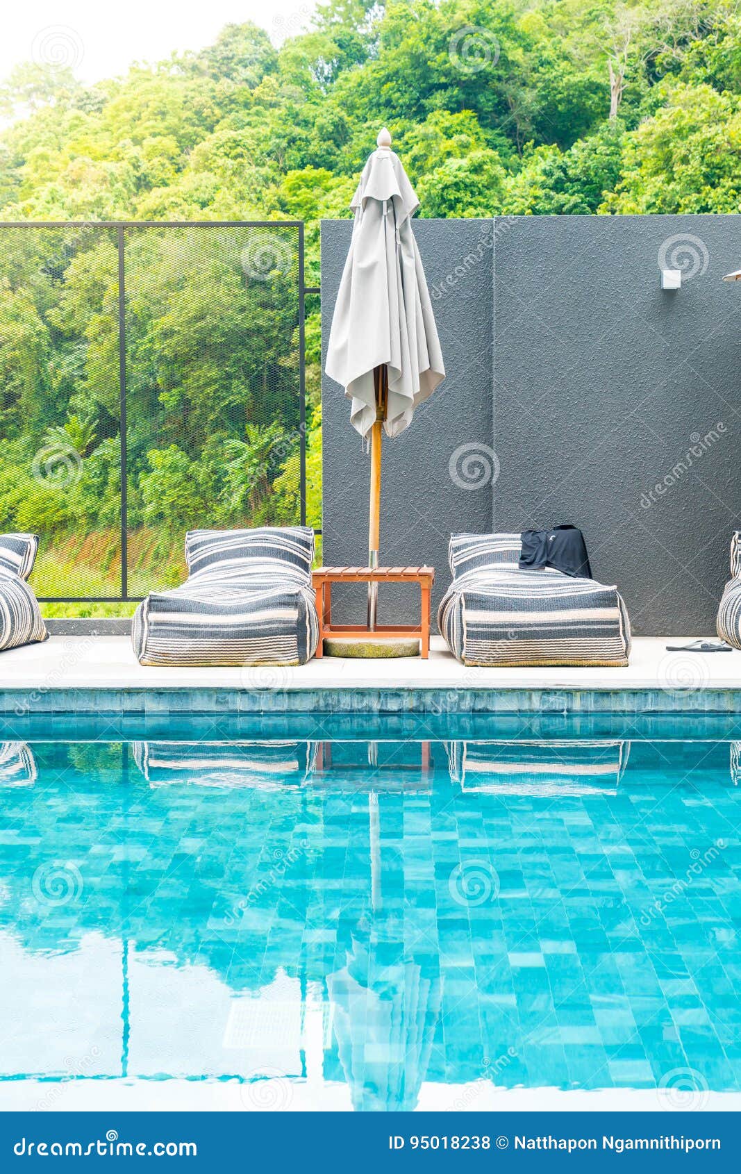 Beautiful Luxury Swimming Pool in Hotel Pool Resort Stock Photo - Image ...