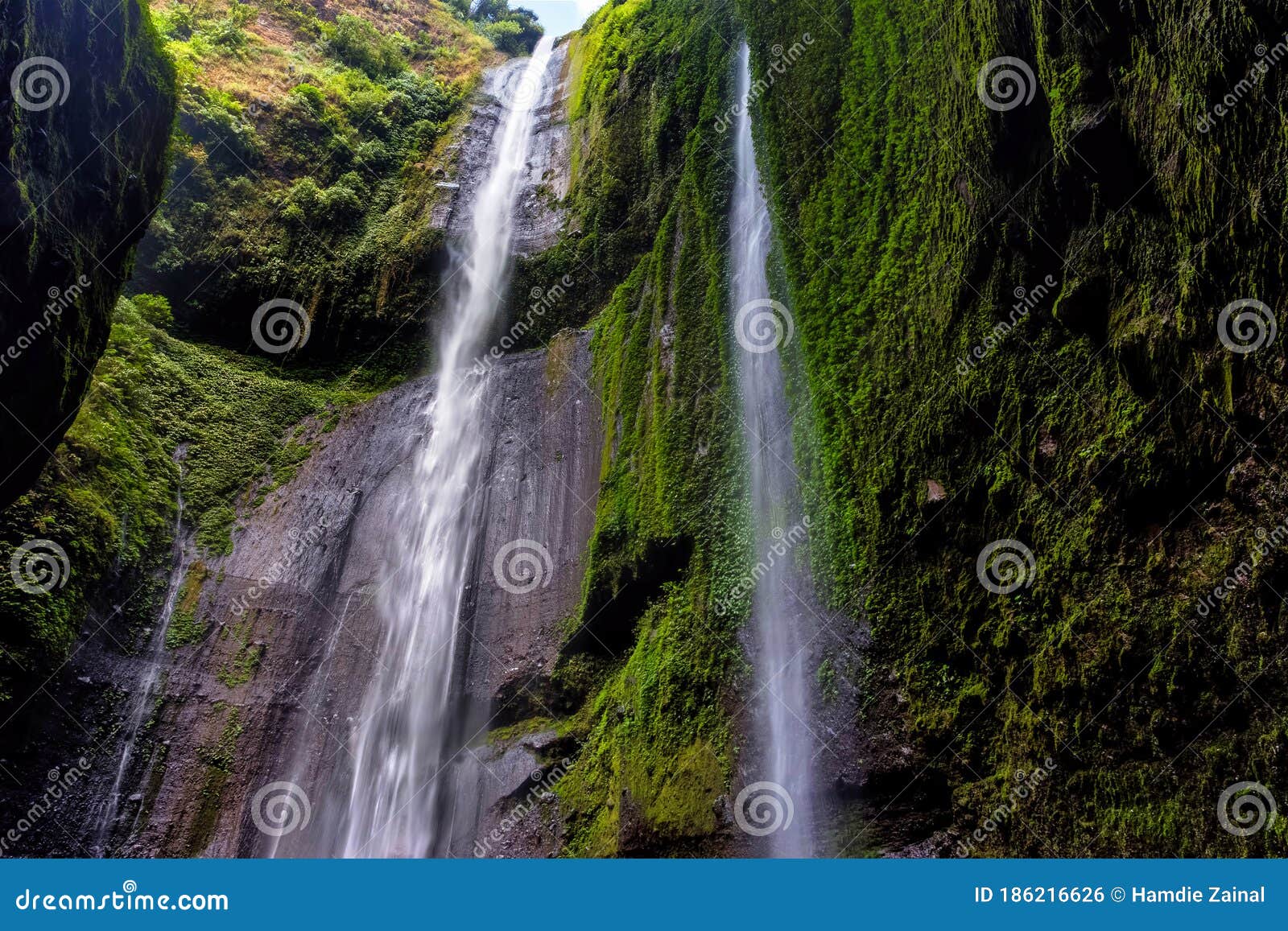The Beautiful Madakaripura Waterfall in East Java, Indonesia Stock ...