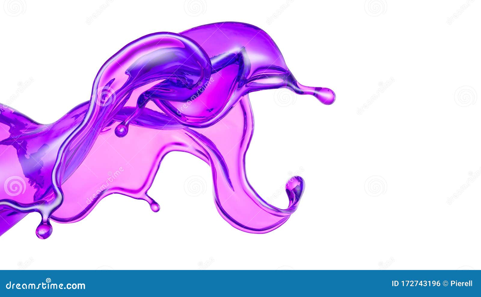 A Beautiful Magenta Splash of Liquid. 3d Illustration, 3d Rendering ...