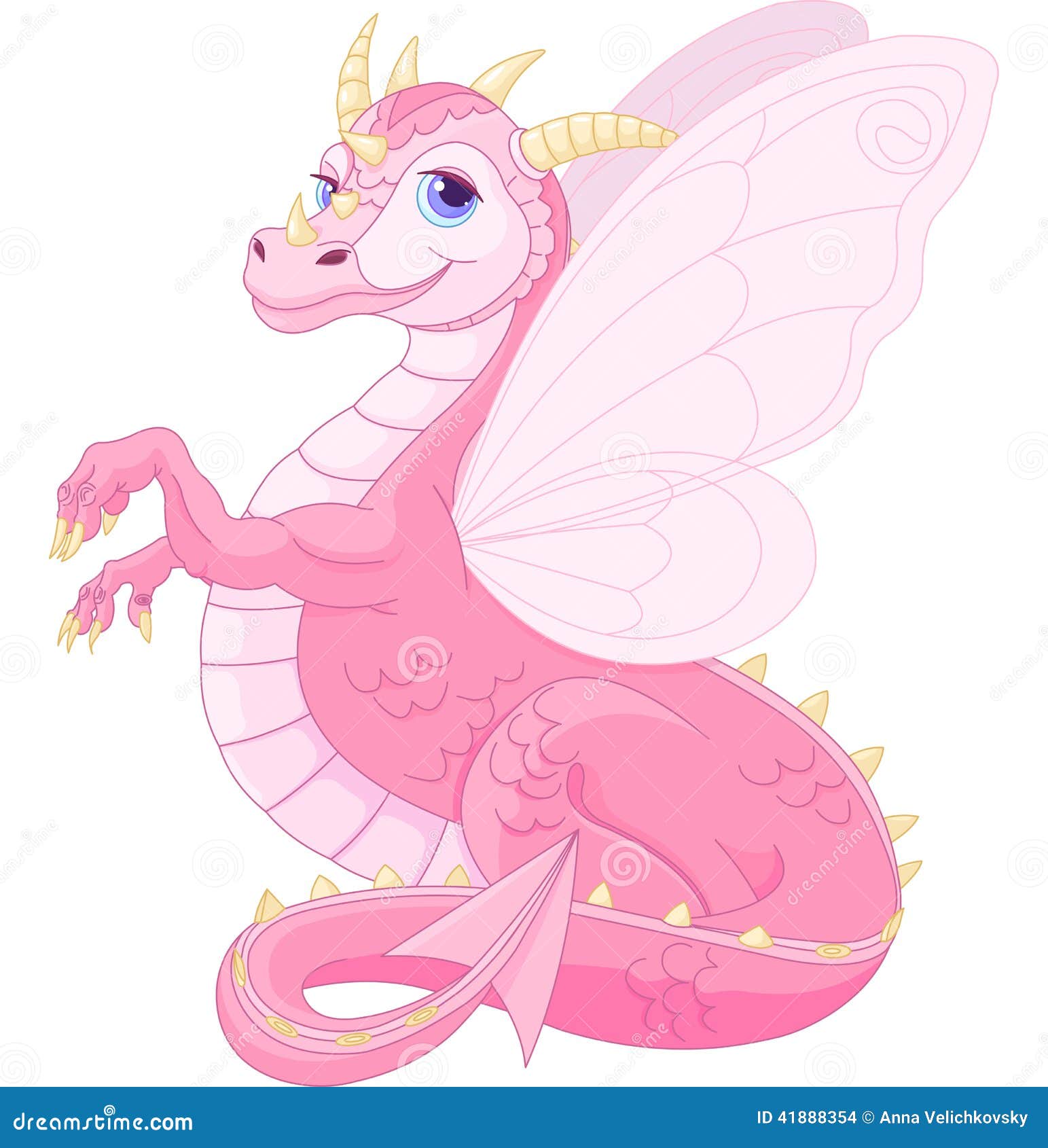 Beautiful Magic Dragon stock vector. Illustration of tale - 41888354